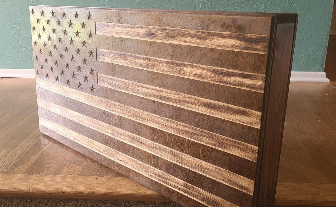 Hidden Concealment Cabinet Bar /usa/wooden Flag/american Flags ...