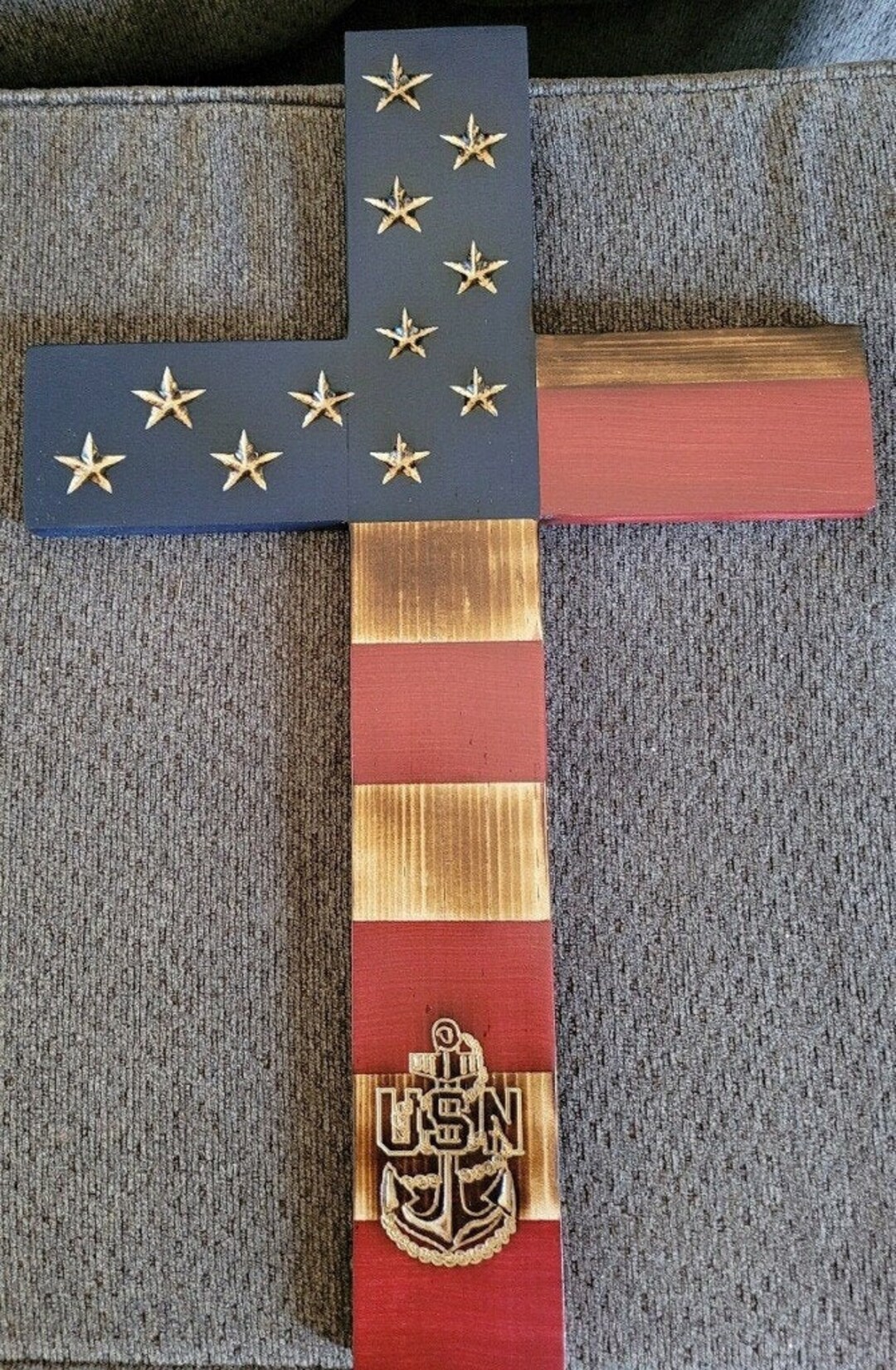 American Flag Cross/ Rustic Cross/ Wooden Cross/ Religious/ American ...