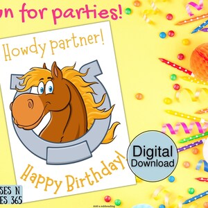 Birthday Card Printable, Downloadable Cards for Horse Lovers ...
