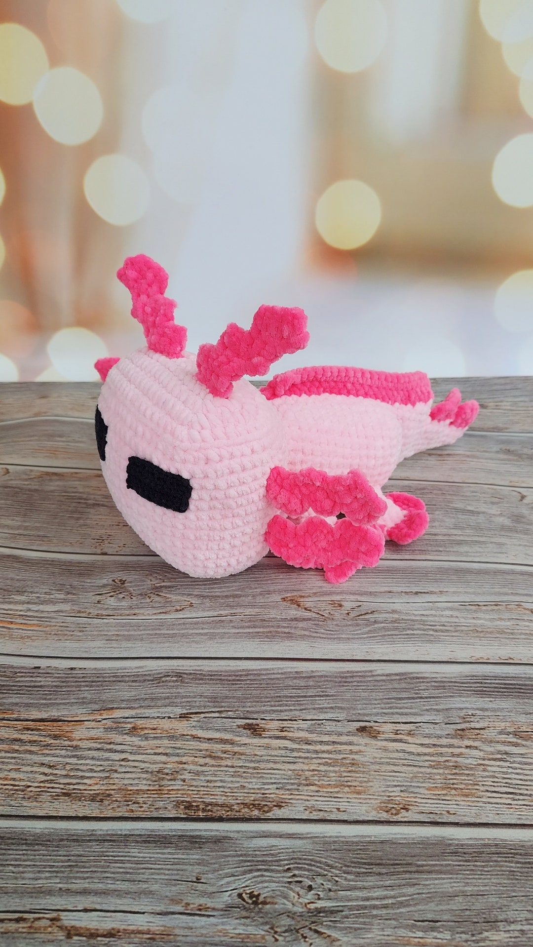 Crochet Axolotl Plush: Hypoallergenic Yarn Toy (13 Inches) - Etsy