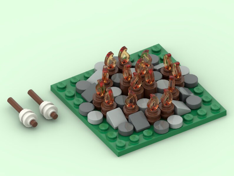 PDF Instructions for Campfire MOC, Brick Camp Fire, Camp Moc, Campfire ...