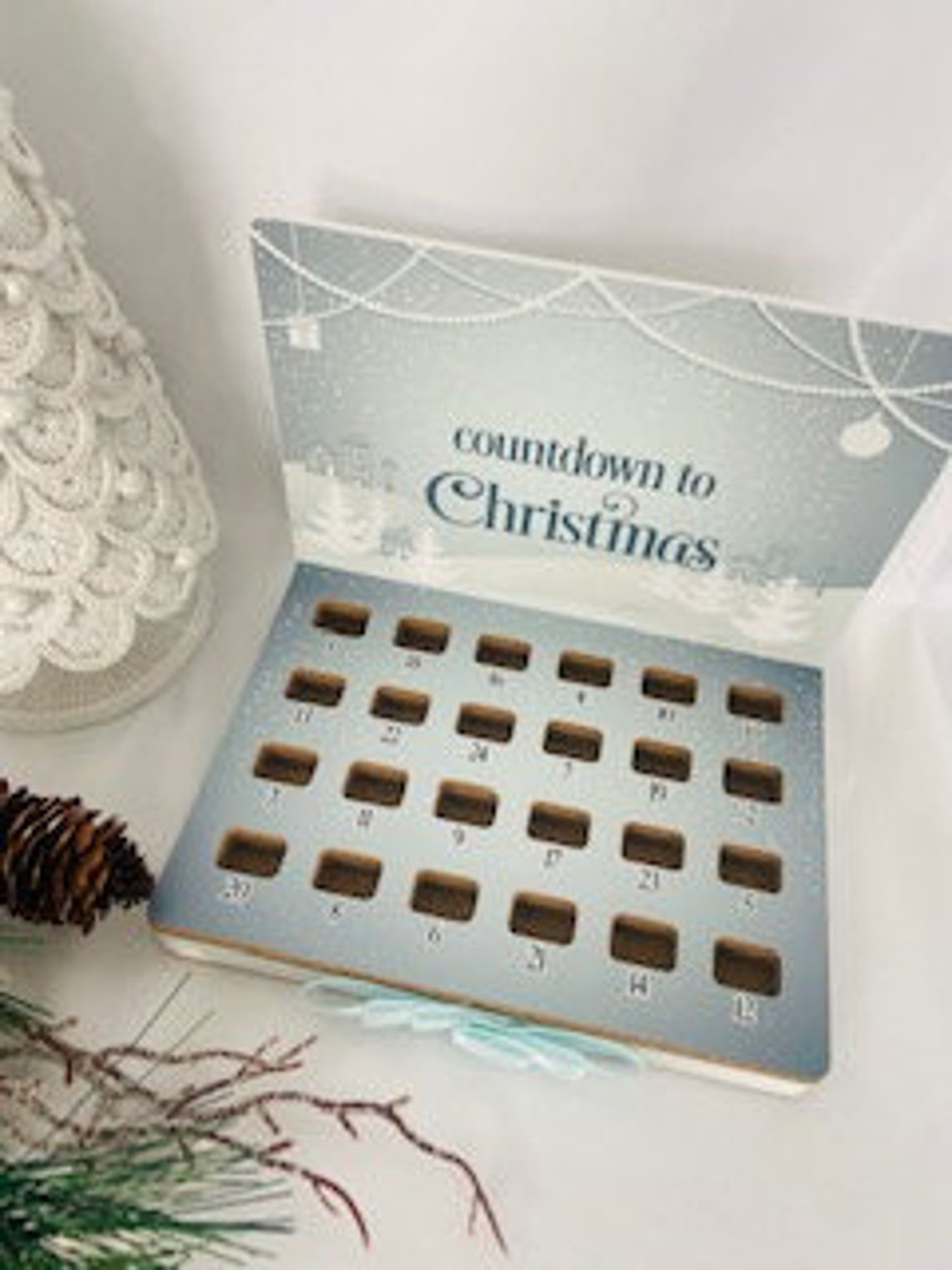 Wooden Kinder Advent Calendar Countdown to Christmas Advent - Etsy