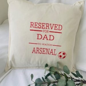 Arsenal Cushion, Gunners Cushion, Premier League, Gift for Dad, Gift ...