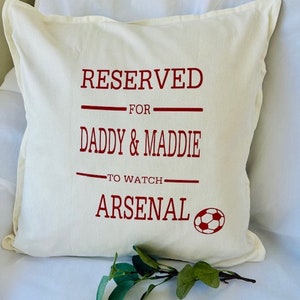 Arsenal Cushion, Gunners Cushion, Premier League, Gift for Dad, Gift ...