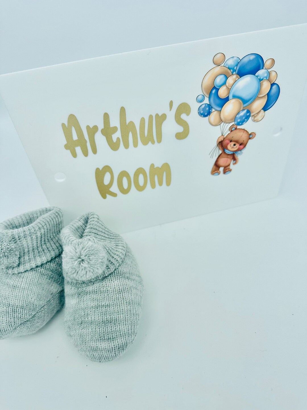 Personalised Baby Boy Door Sign, Kids Bedroom Decor, Baby Name Plaque ...