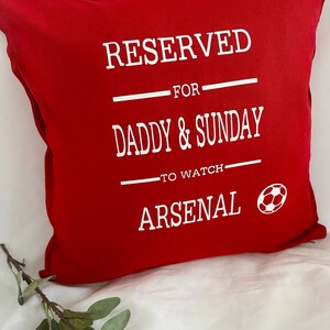 Arsenal Cushion, Gunners Cushion, Premier League, Gift for Dad, Gift ...