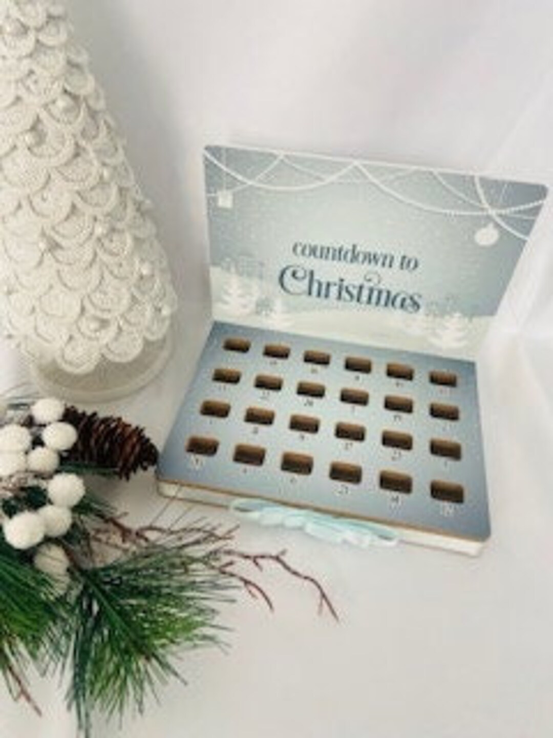 Wooden Kinder Advent Calendar Countdown to Christmas Advent - Etsy