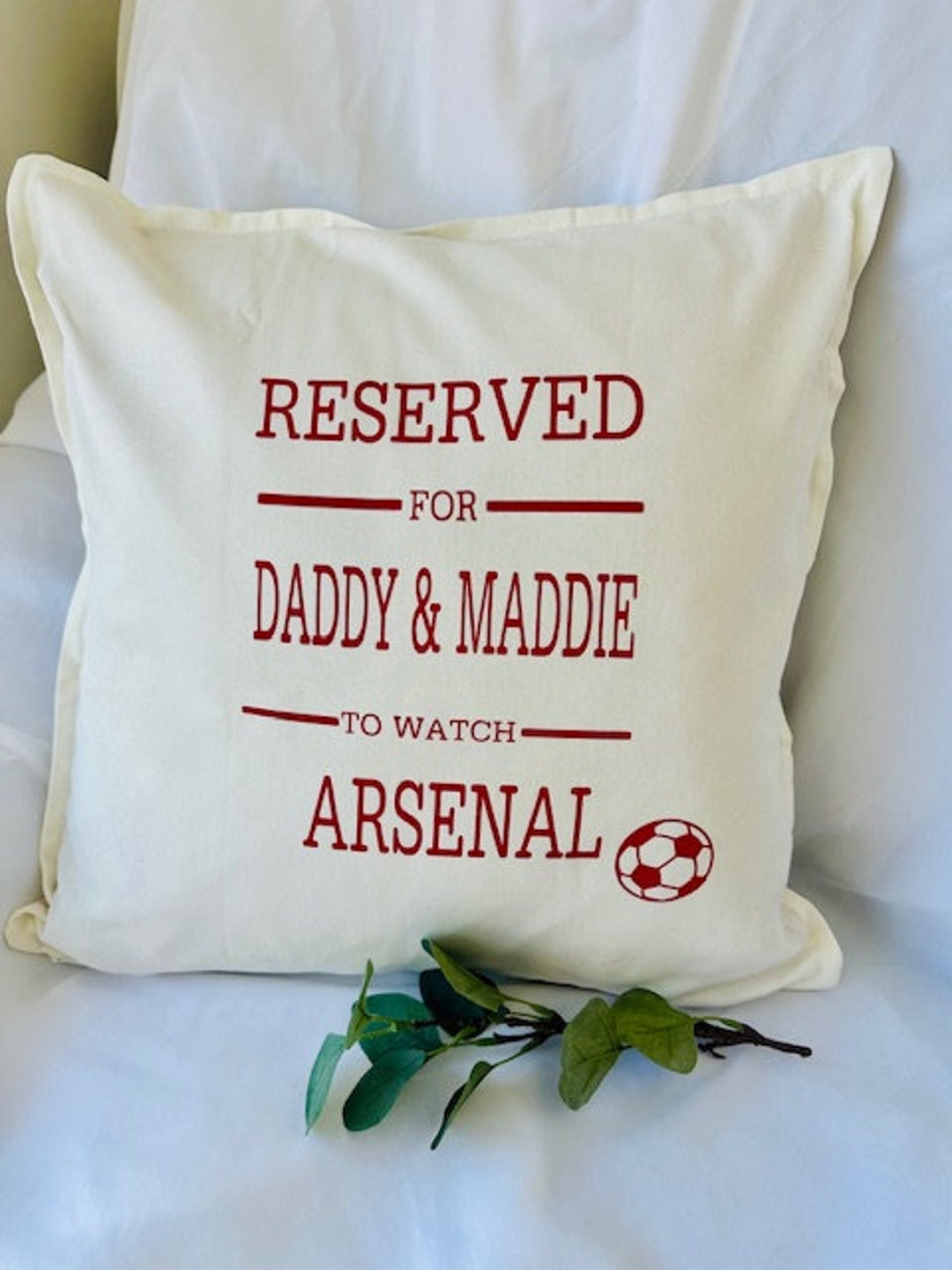Arsenal Cushion, Gunners Cushion, Premier League, Gift for Dad, Gift ...