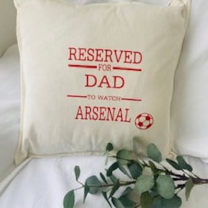 Arsenal Cushion, Gunners Cushion, Premier League, Gift for Dad, Gift ...