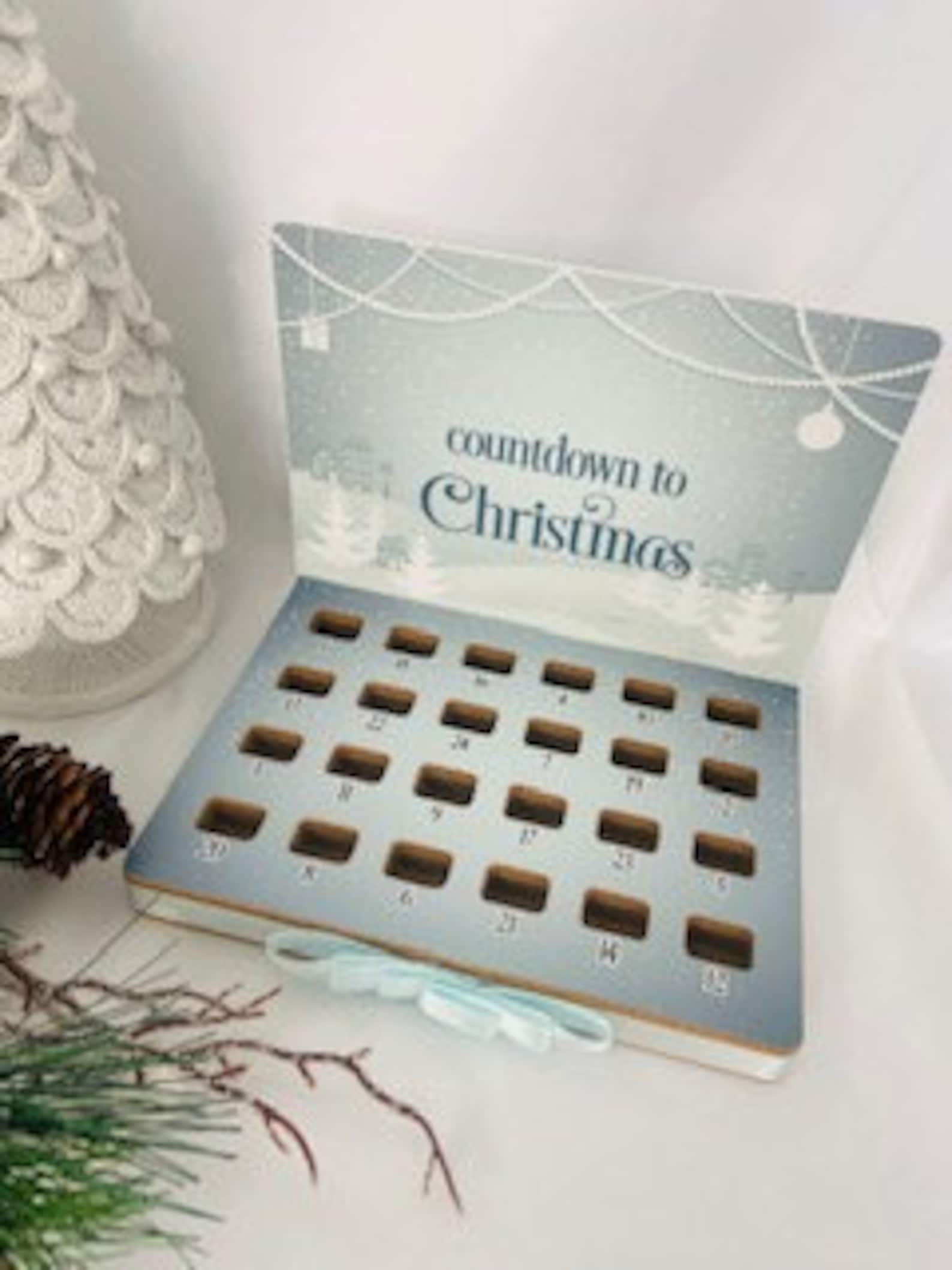 Wooden Kinder Advent Calendar Countdown to Christmas Advent - Etsy