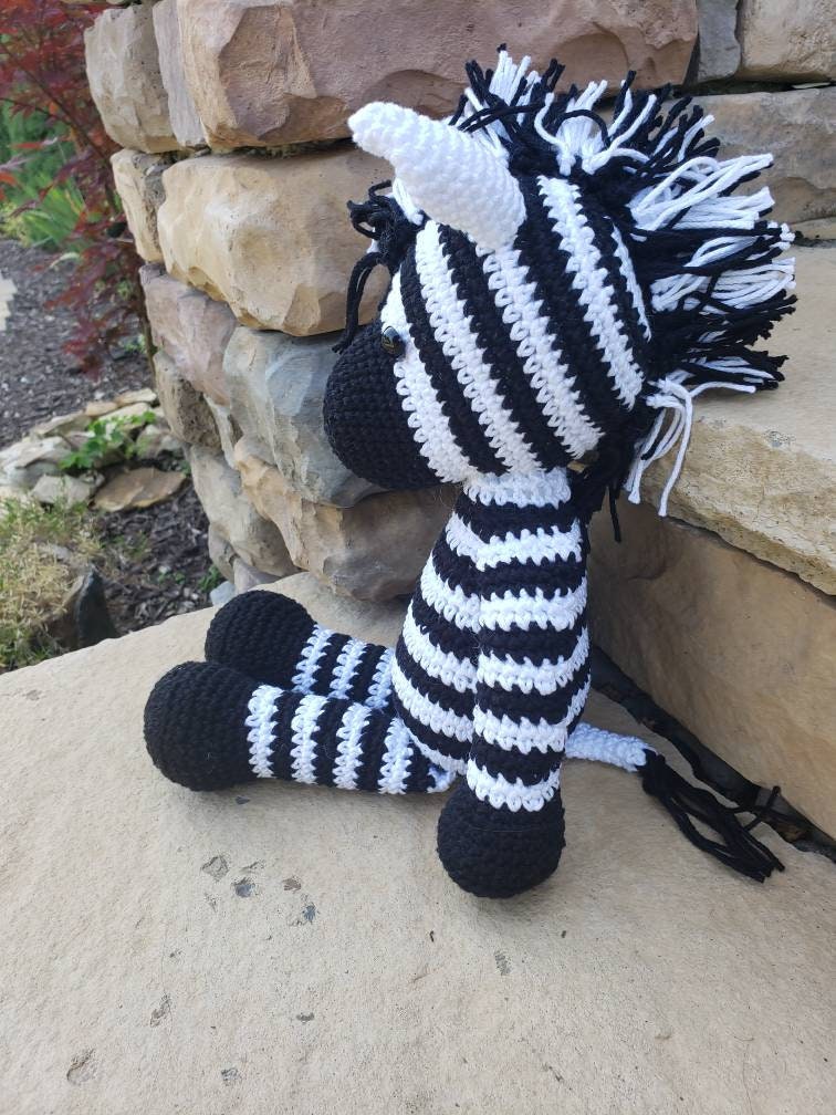 Zebra Stuffed Animal Zebra Plushie - Etsy UK
