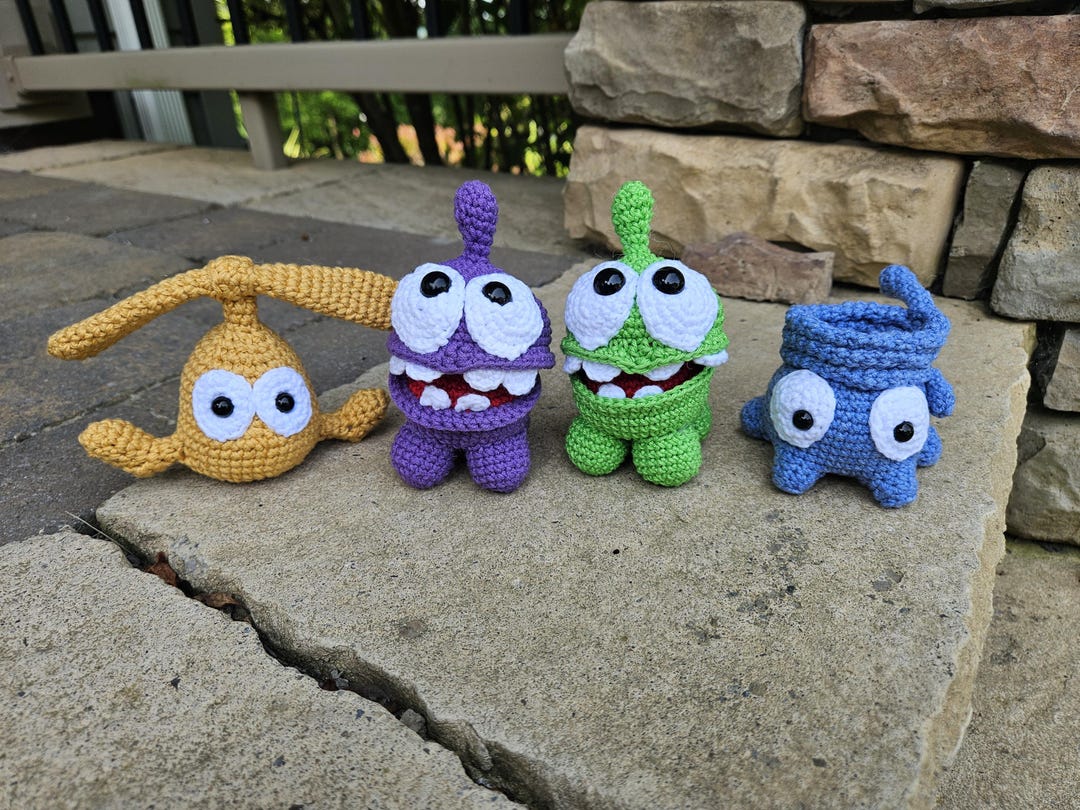 Om Nom Inspired Crochet Creatures; Roto; Toss; Candy Monster - Etsy