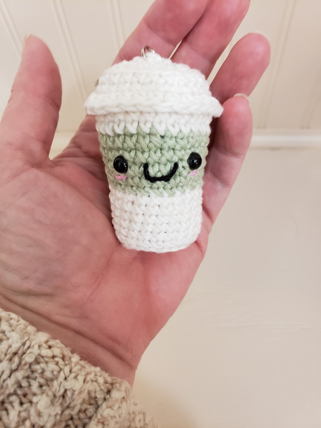 Coffee Cup Keychain; Coffee Keyring - Etsy