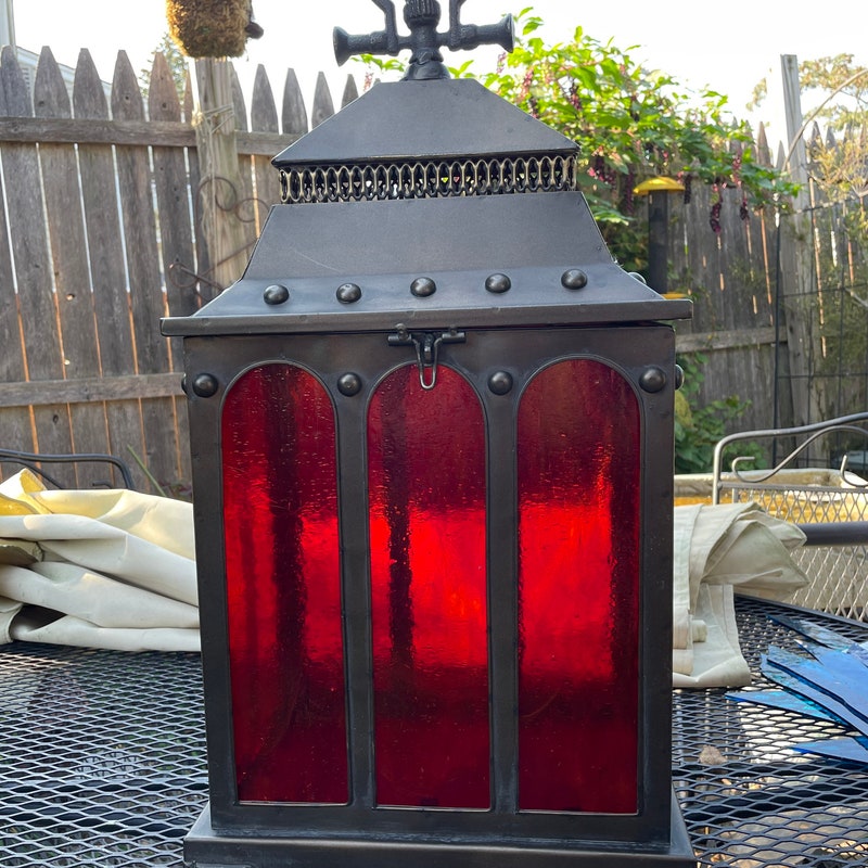 Red Stain Glass - Etsy