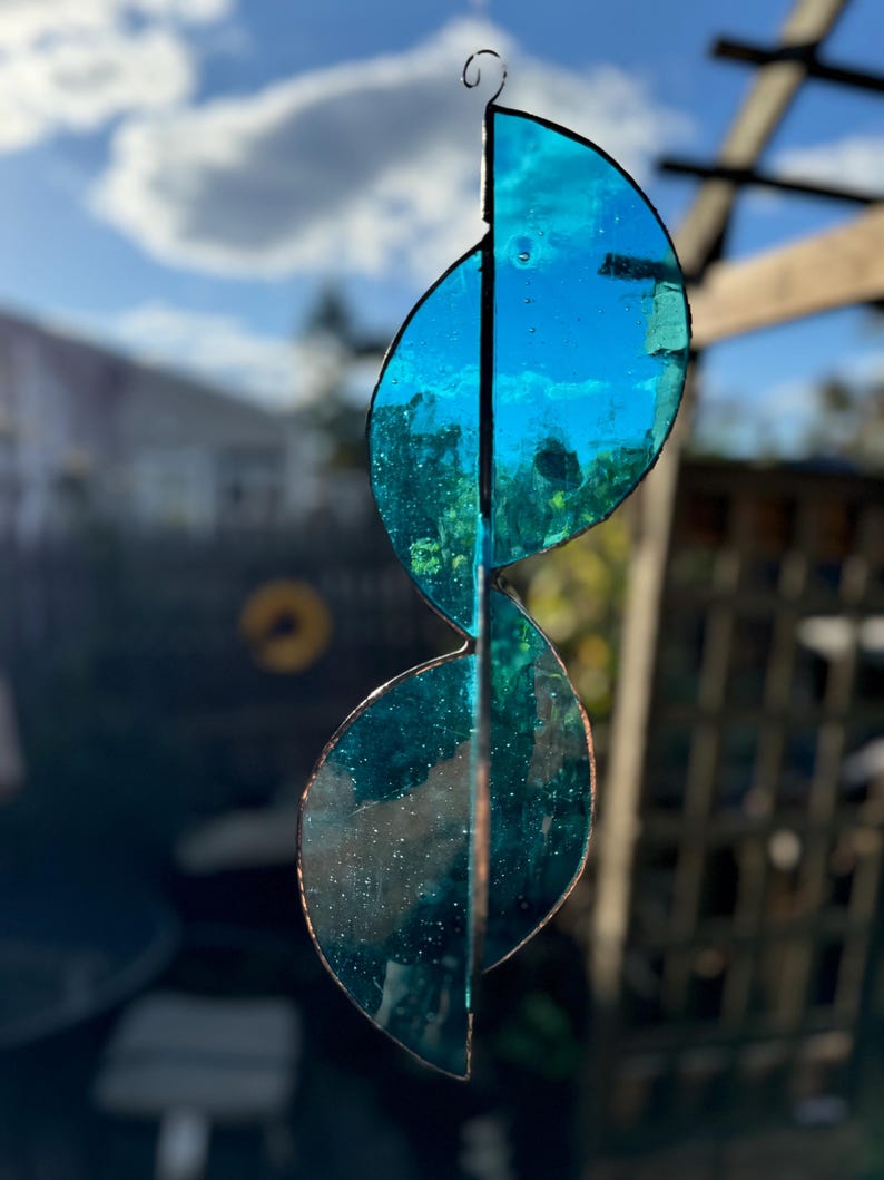 Wind Spinner. Stained Glass Wind Spinner. Garden Art. Glass Wind ...