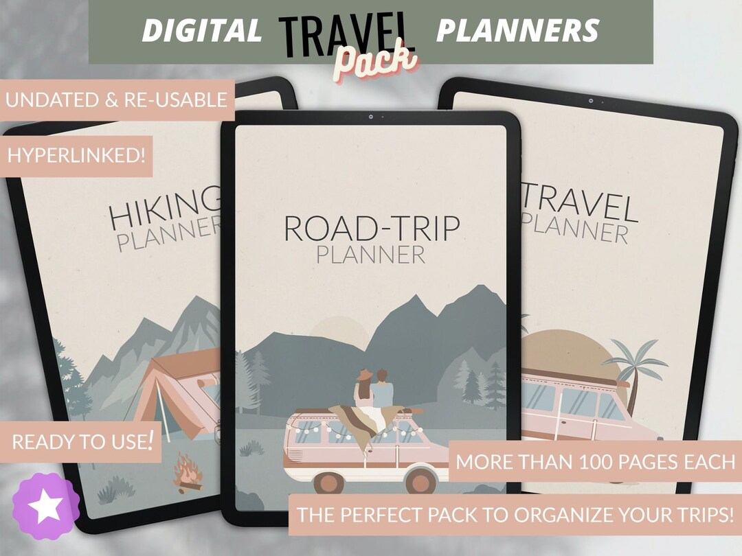 Digital Travel Bundle | Adventure Pack | Undated Digital Planner ...