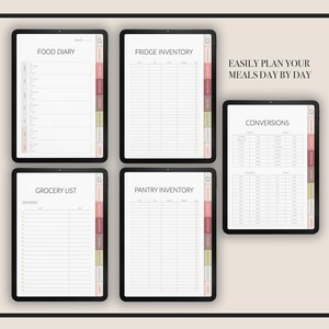 Digital Meal Planner + 500 Stickers | Weekly Meal Prep & Grocery List ...