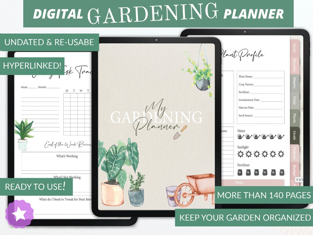 Digital Gardening Planner iPad Garden Journal, Plant Log Gardening ...