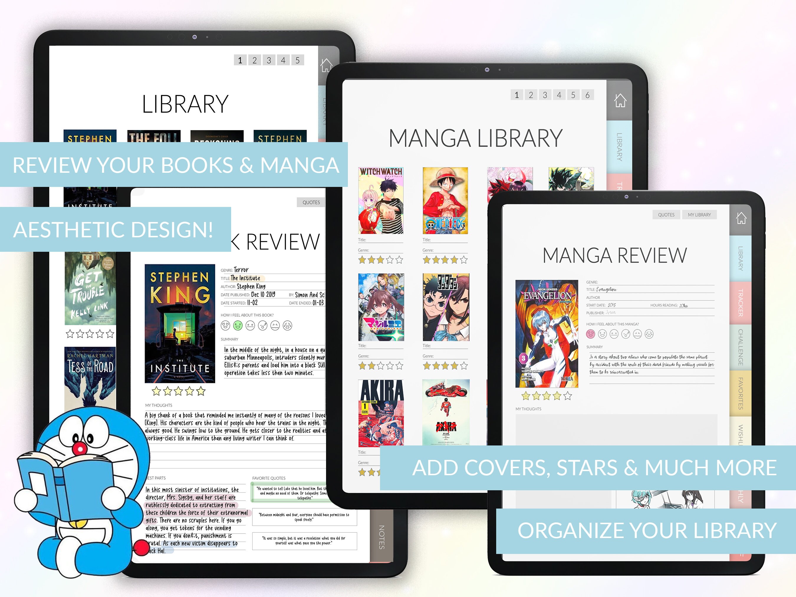 Digital Books & Manga Journal | Manga | Reading Planner | Manga Tracker ...
