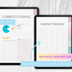 Digital Gaming Journal Play Log, Games Library Progress Tracker ...
