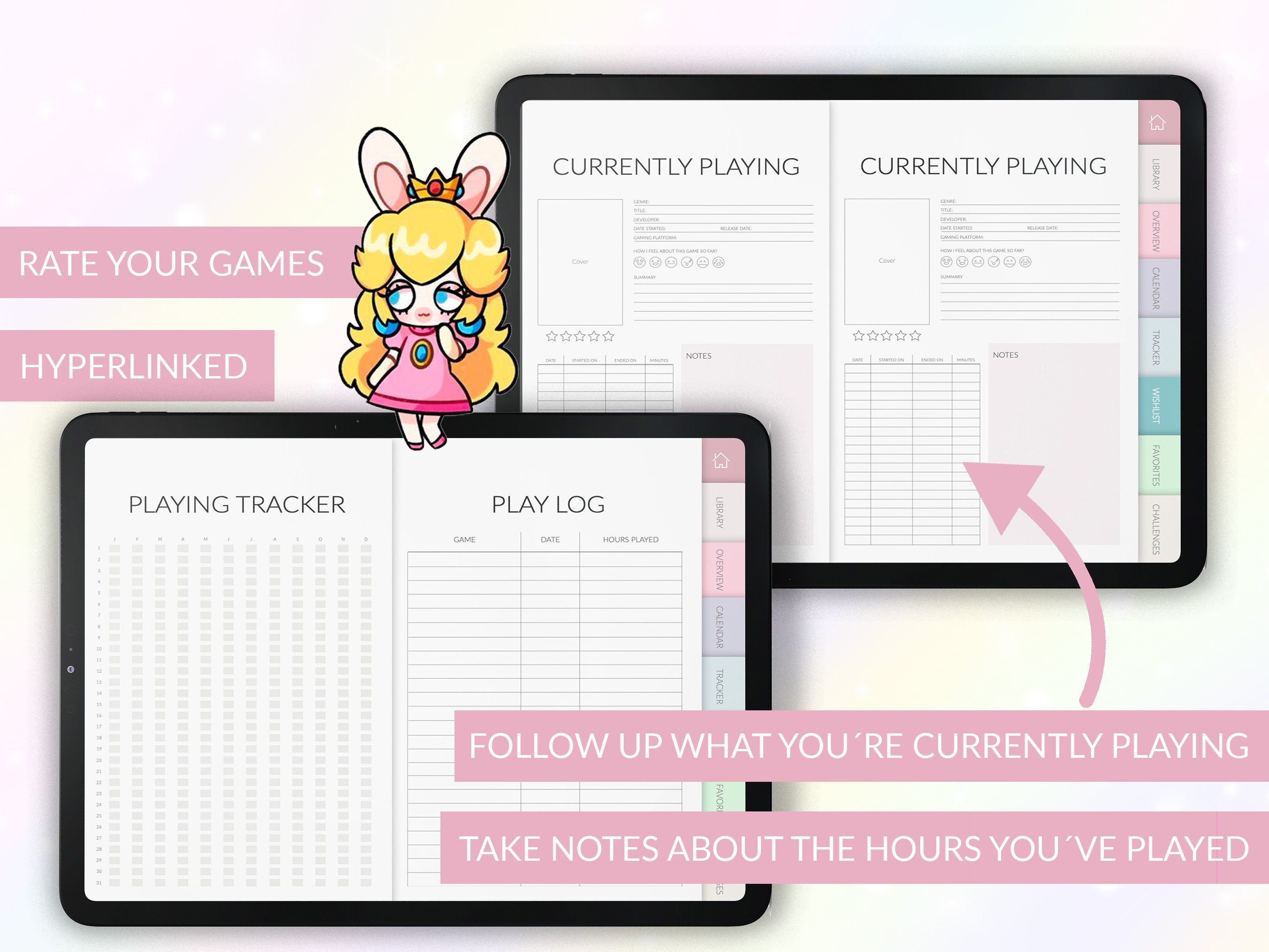 Digital Gaming Journal Gaming Tracker, Wishlist, Play Log, Library ...
