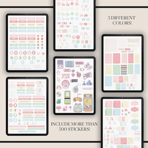 Gaming Journal + 500 Stickers | Cute Video Game Notebook | Gamer's ...