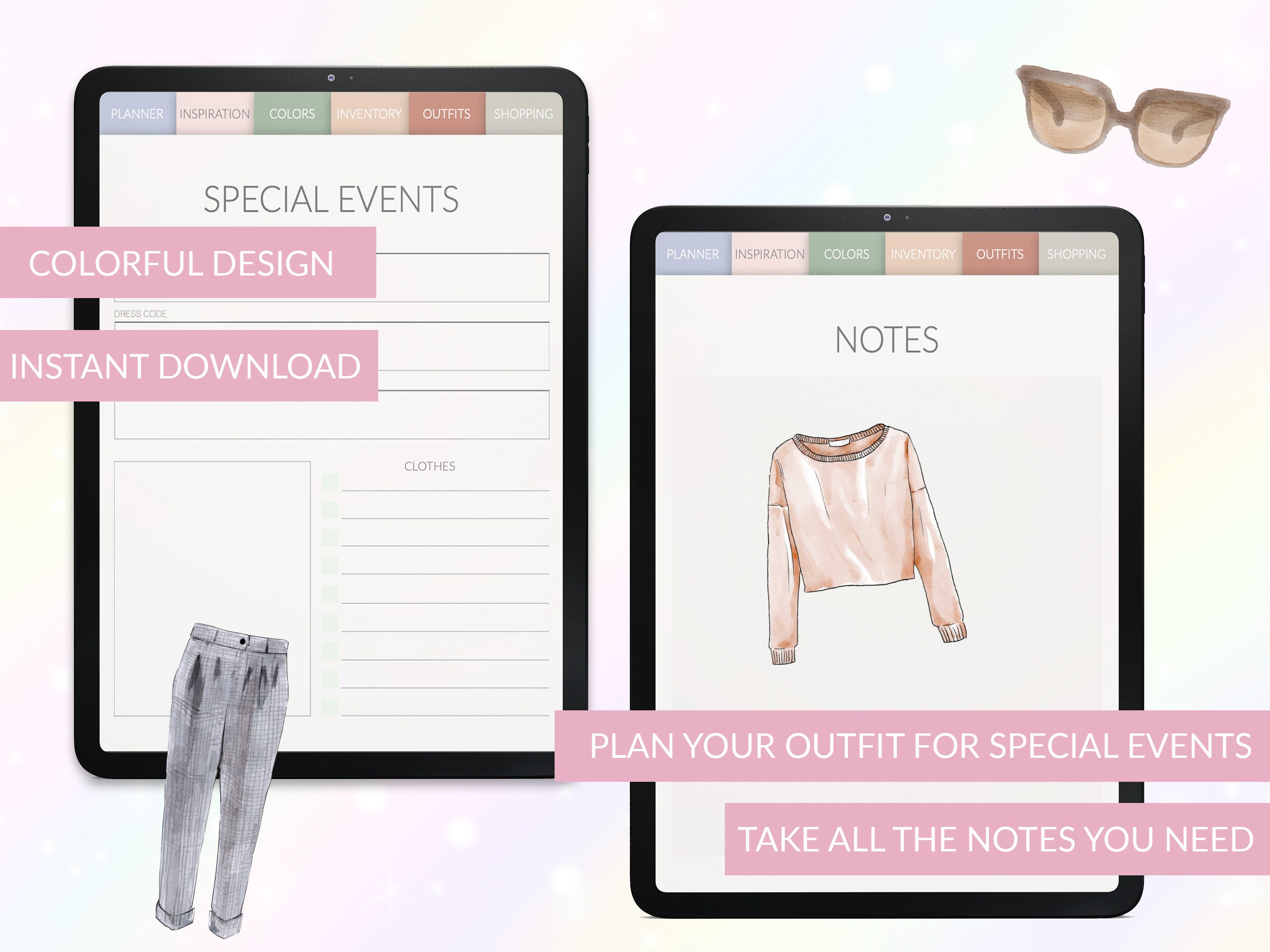 Digital Wardrobe Planner Outfit, Fashion, Style Clothes, Closet ...