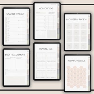 Digital Fitness & Wellness Planner | Mood Tracker and Mindfulness ...