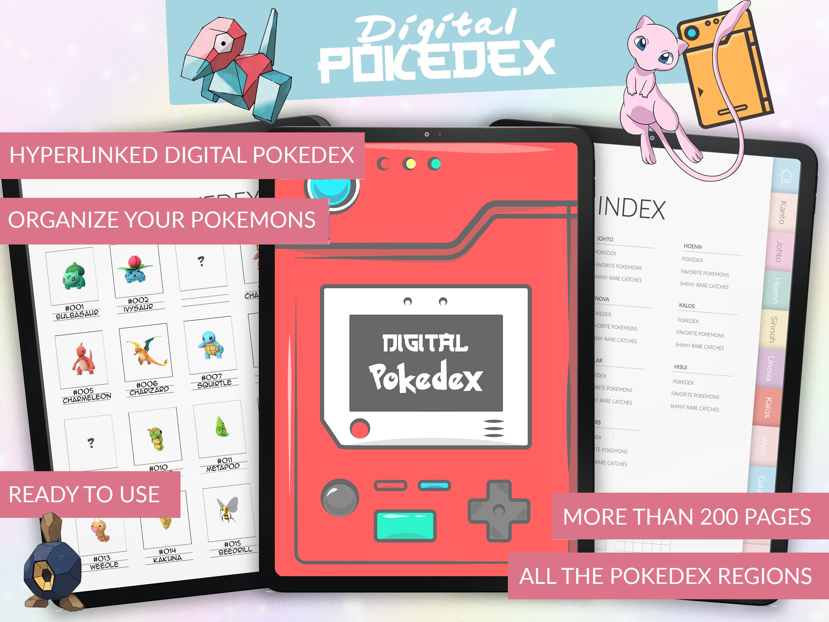 Digital Pokedex | Interactive Tracker & Organizer (PDF) - Etsy
