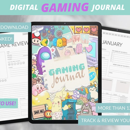 Digital Gaming Journal Gaming Tracker Wishlist Play Log - Etsy