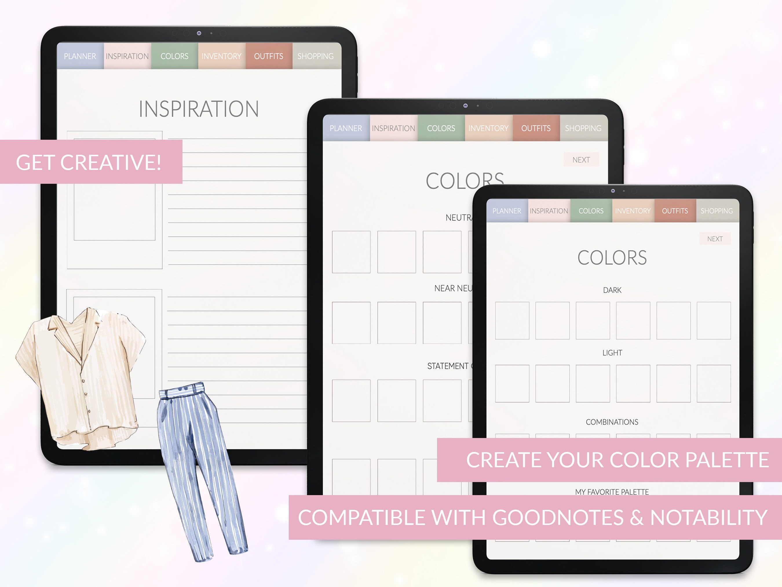 Digital Wardrobe Planner Outfit, Fashion, Style Clothes, Closet ...