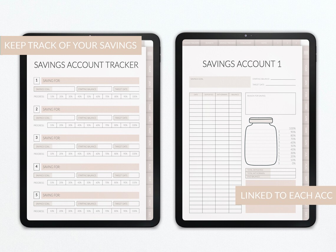 Digital Budget Planner Finance Tracker Budgeting Expense - Etsy