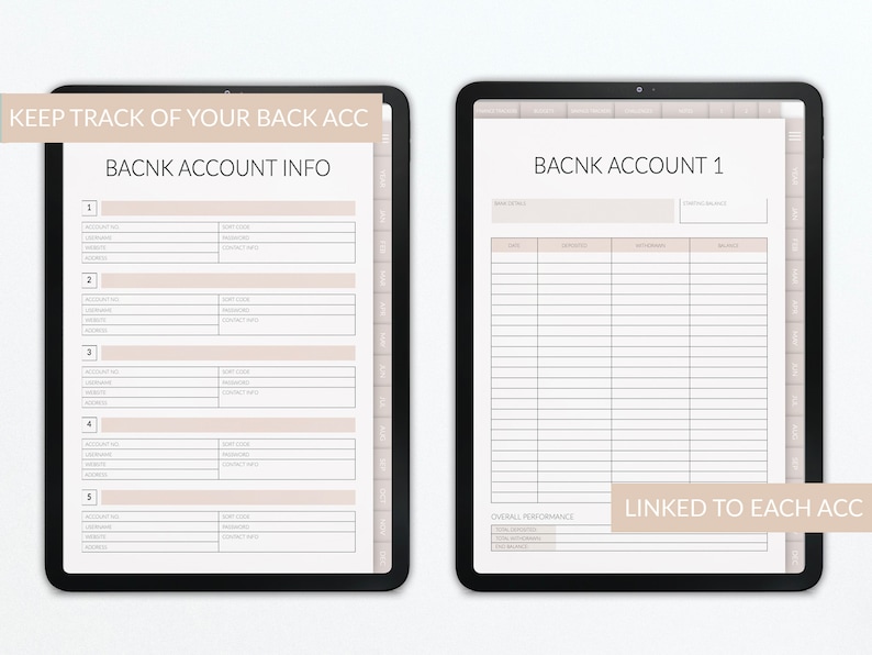 Digital Budget Planner Finance Tracker Budgeting Expense - Etsy