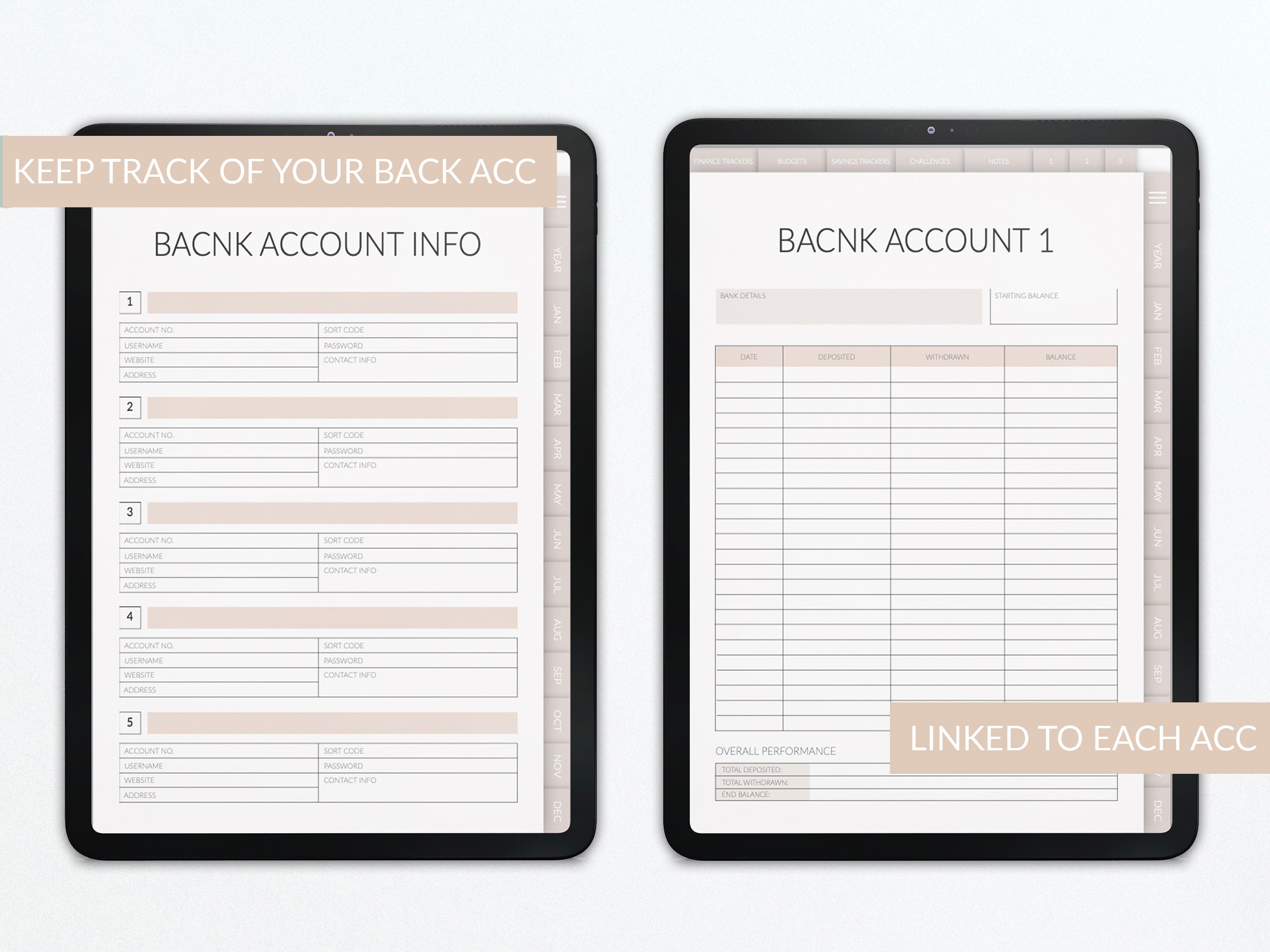 Digital Budget Planner Finance Tracker Budgeting Expense - Etsy