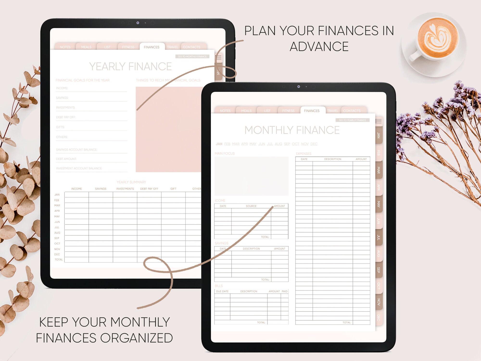 Digital Planner Undated, iPad Planner Daily Diary, Weekly, Monthly ...