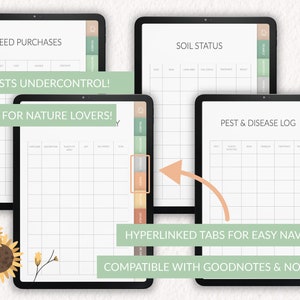 Digital Gardening Planner Landscaping Garden Journal Plant Log ...