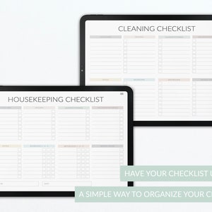 Digital Cleaning Planner: Printable Home Organization Workbook (PDF) - Etsy