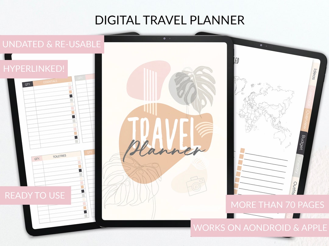 Digital Travel Planner Vacation Planner Travel Itinerary - Etsy