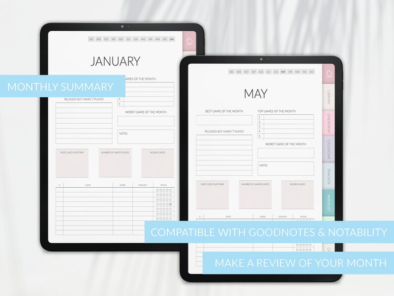 Digital Gaming Journal Play Log, Games Library Progress Tracker ...