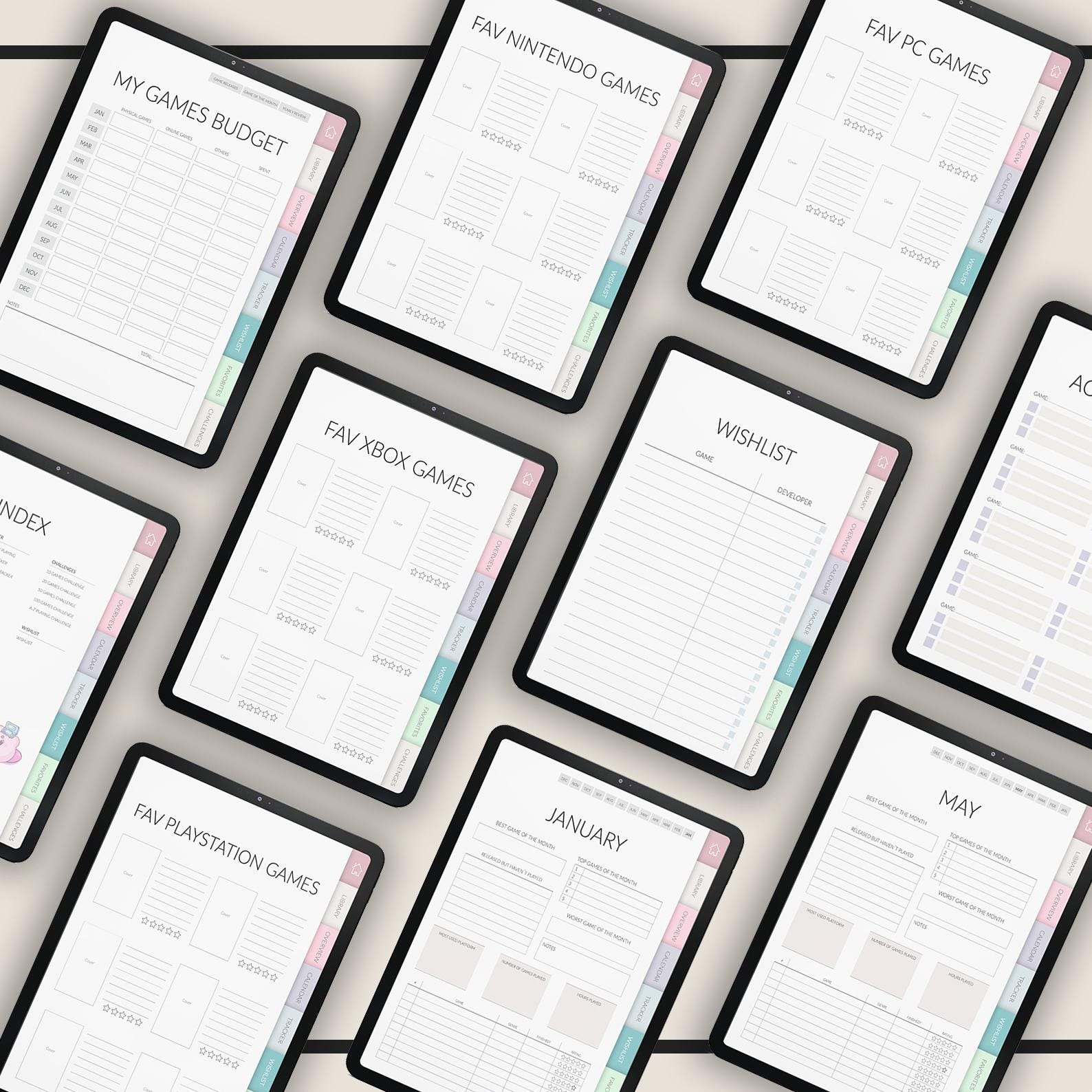 Digital Gaming Journal for Gamers | Goodnotes PDF Planner + 500 ...