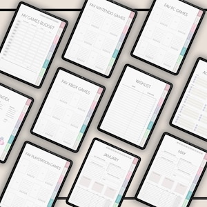 Digital Gaming Journal for Gamers | Goodnotes PDF Planner + 500 ...