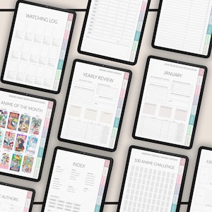 Digital Anime Journal: Library, Tracker, Wishlist (PDF) - Etsy