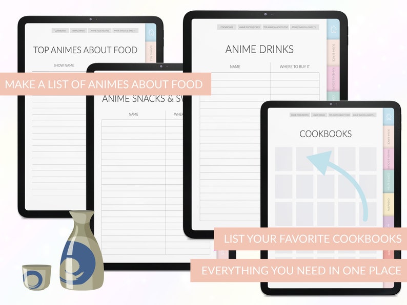 Digital Japanese Food Journal Coffee Shops Review Template Planner ...