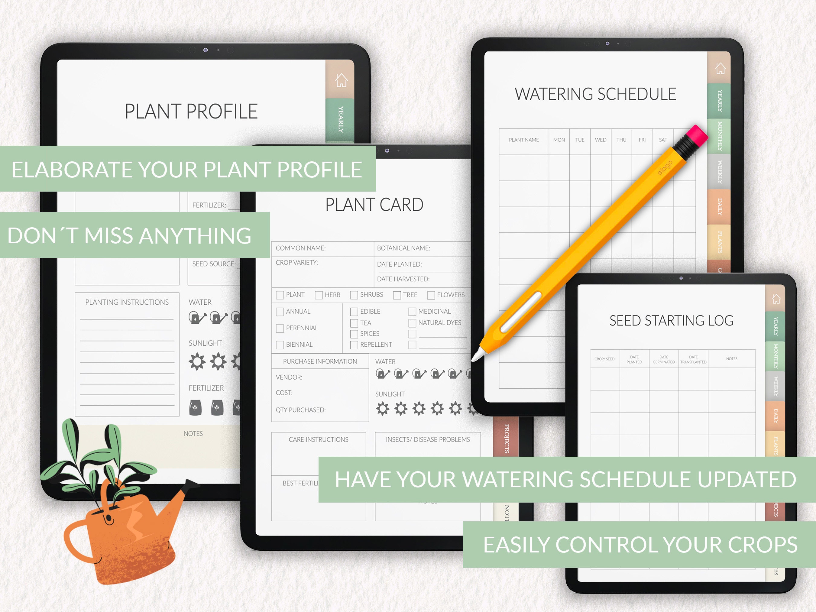 Digital Gardening Planner Landscaping Garden Journal Plant Log ...