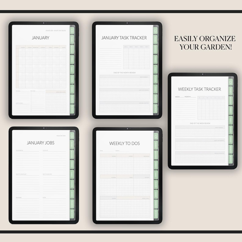 Digital Gardening Planner + 500 Stickers | Goodnotes and Notability ...