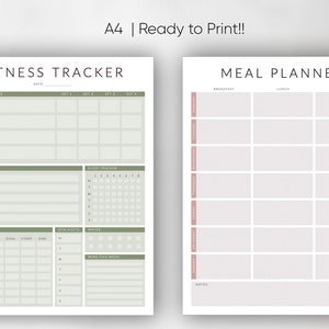 Printable Daily, Weekly Planner, Fitness, Meals, Budget, Simple Tasks ...