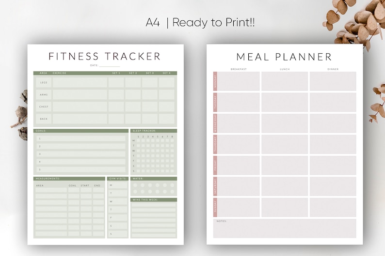 Printable Daily, Weekly Planner, Fitness, Meals, Budget, Simple Tasks ...