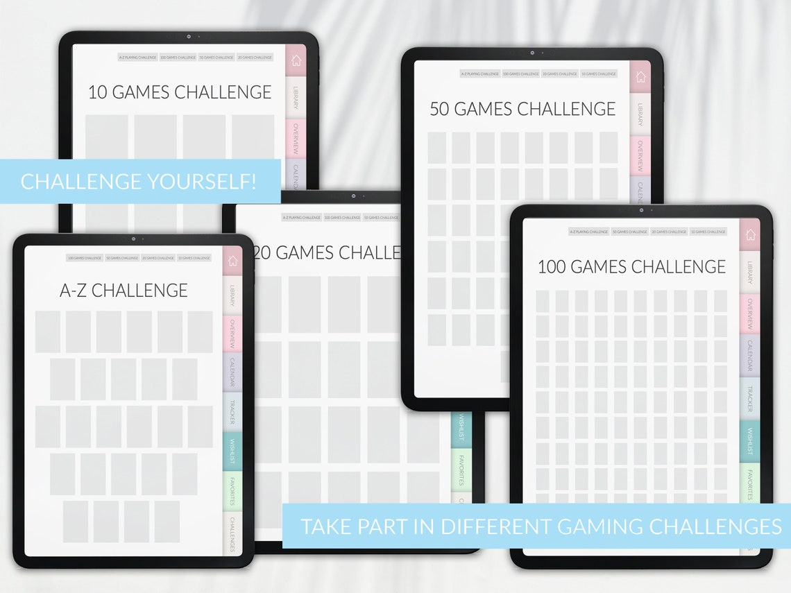 Digital Gaming Journal Play Log, Games Library Progress Tracker ...