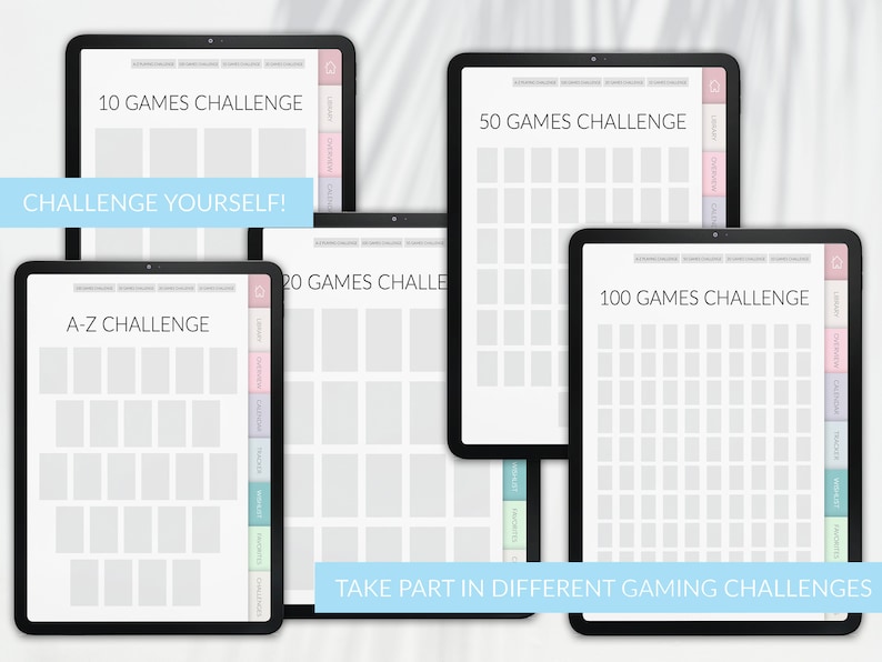 Digital Gaming Journal Play Log, Games Library Progress Tracker ...