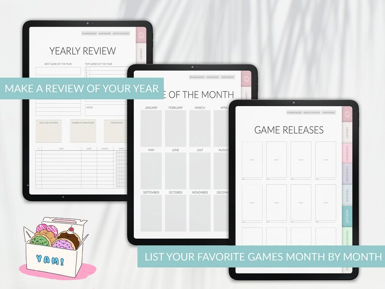 Digital Gaming Journal Gaming Tracker Wishlist Play Log - Etsy